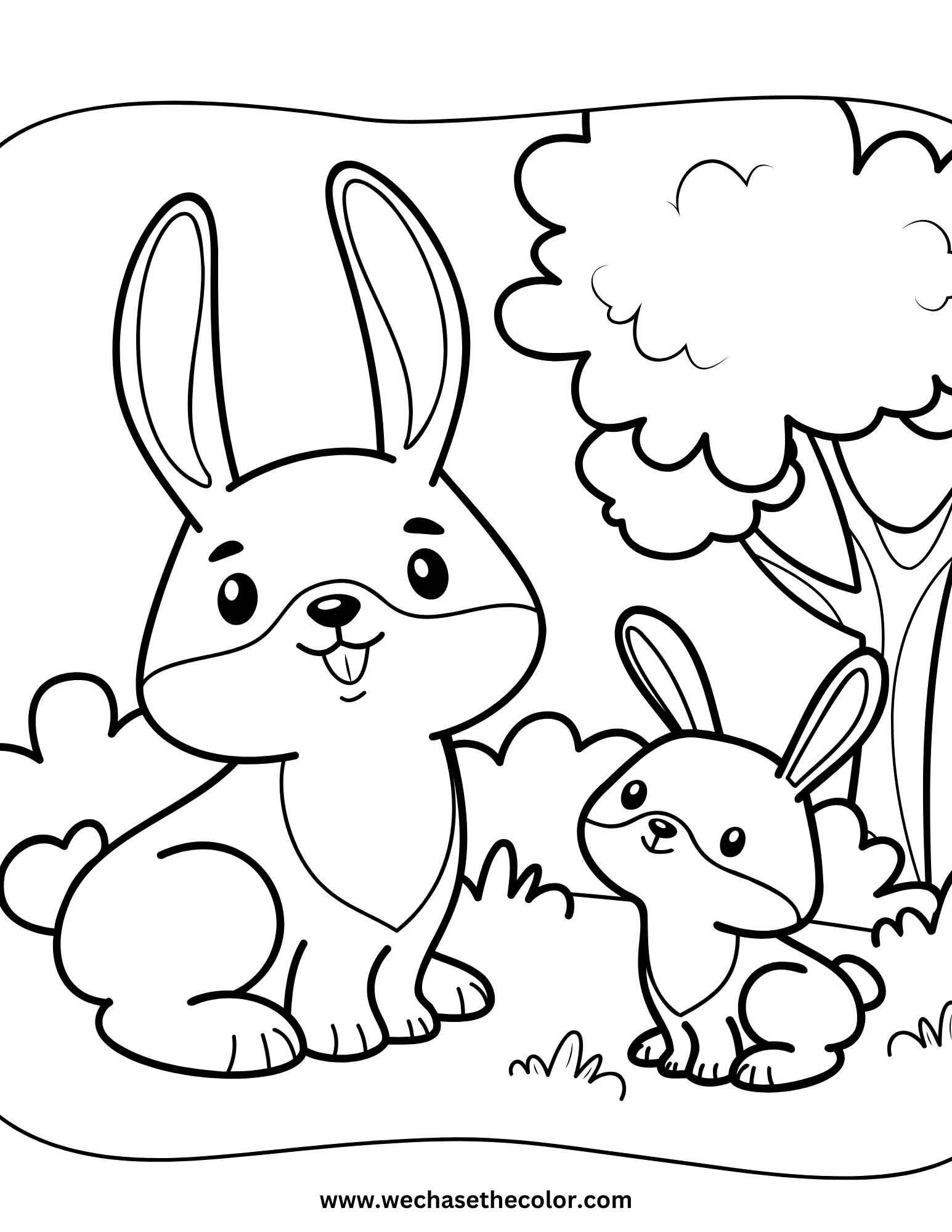 30 Coloring Pages of Bunny Rabbits