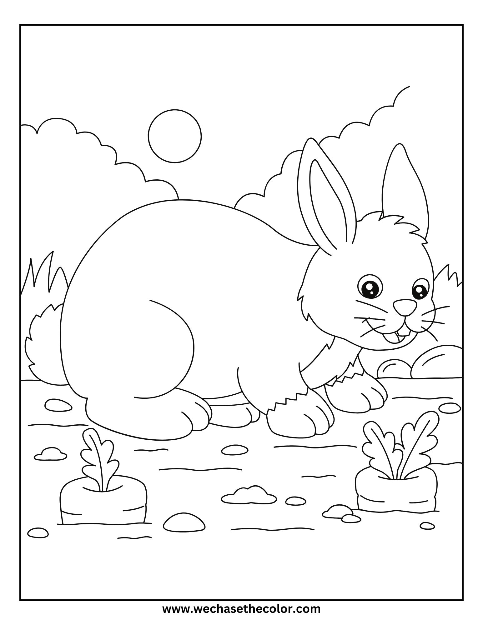 30 Coloring Pages of Bunny Rabbits