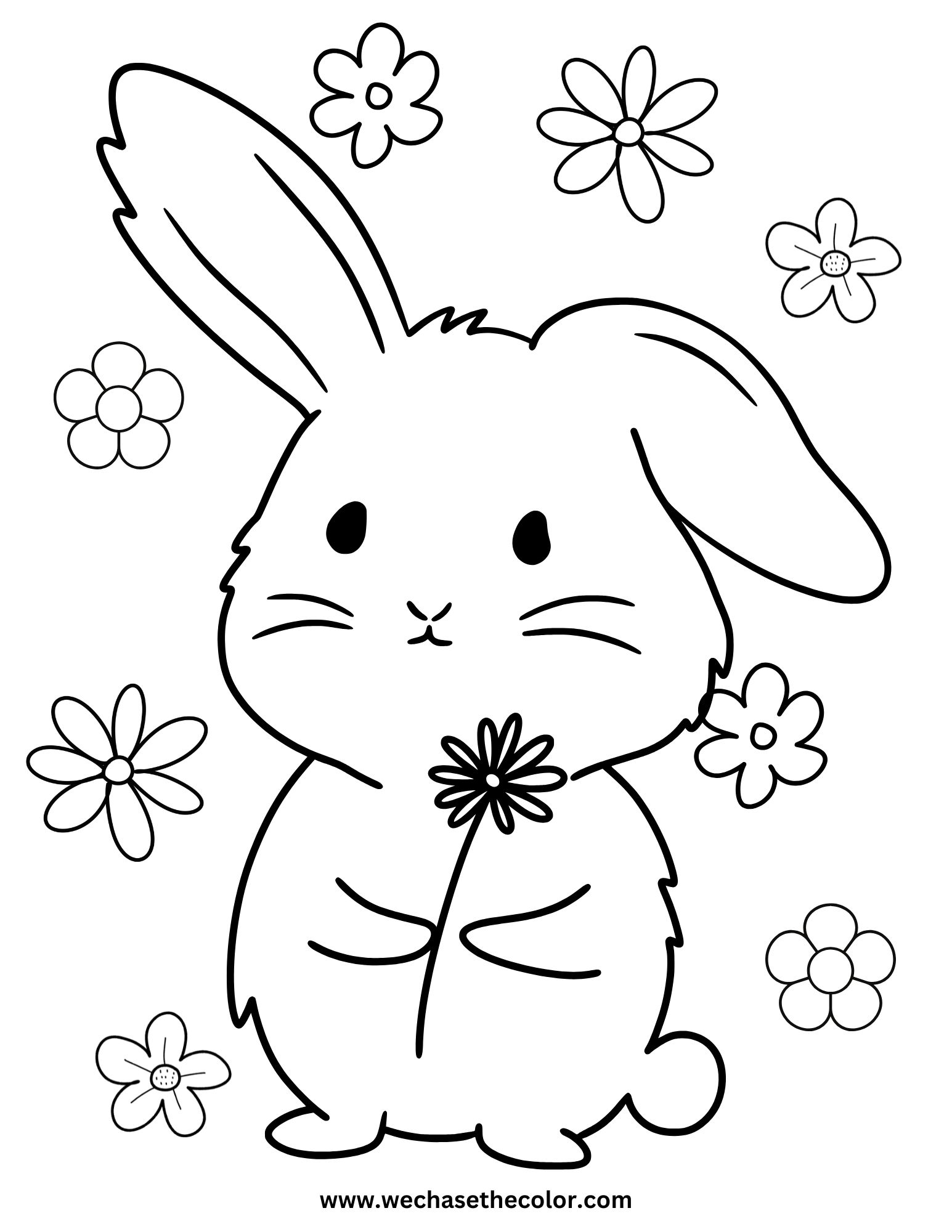 30 Coloring Pages of Bunny Rabbits