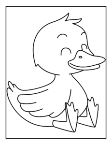 Cute Duck Coloring Pages