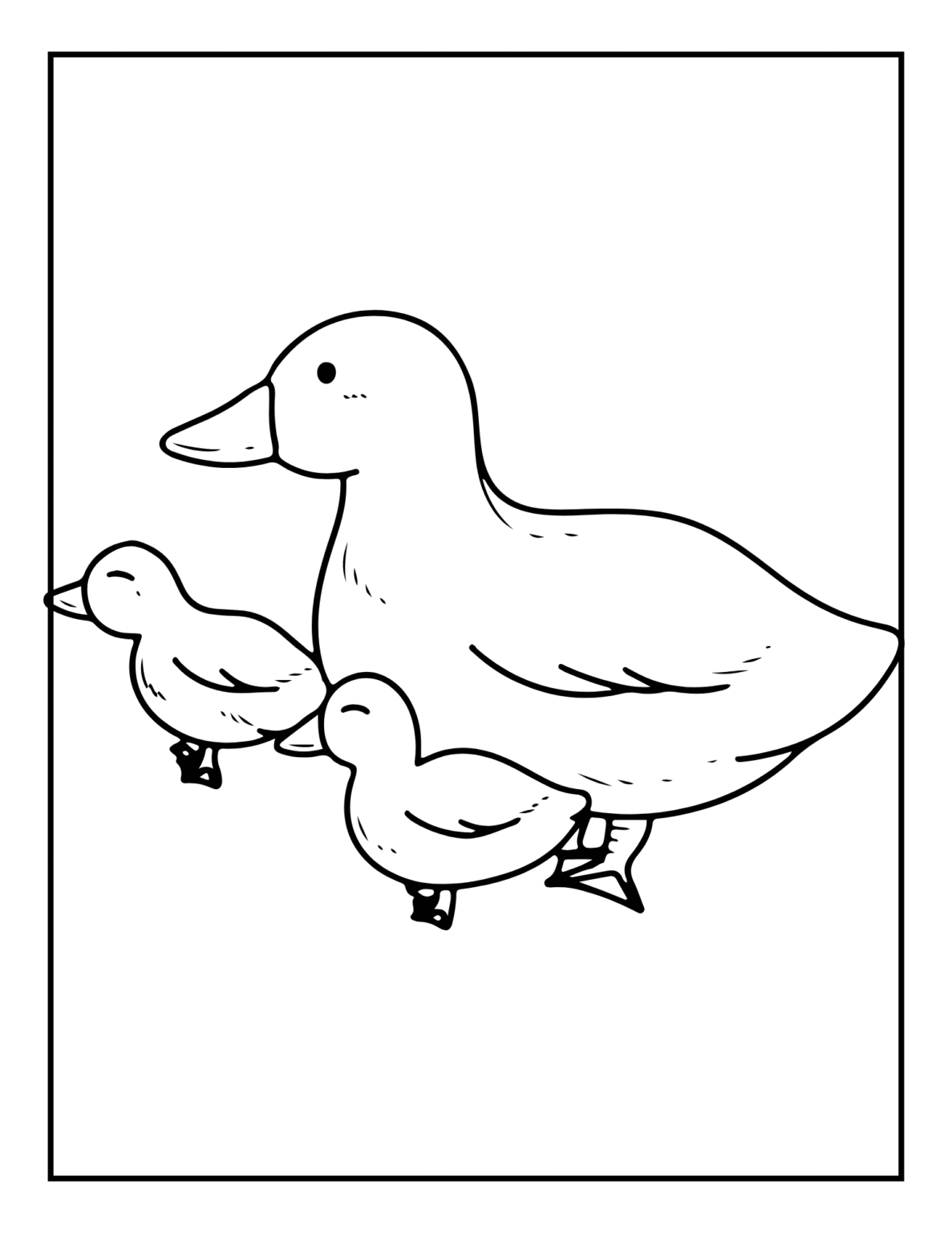 Cute Duck Coloring Pages