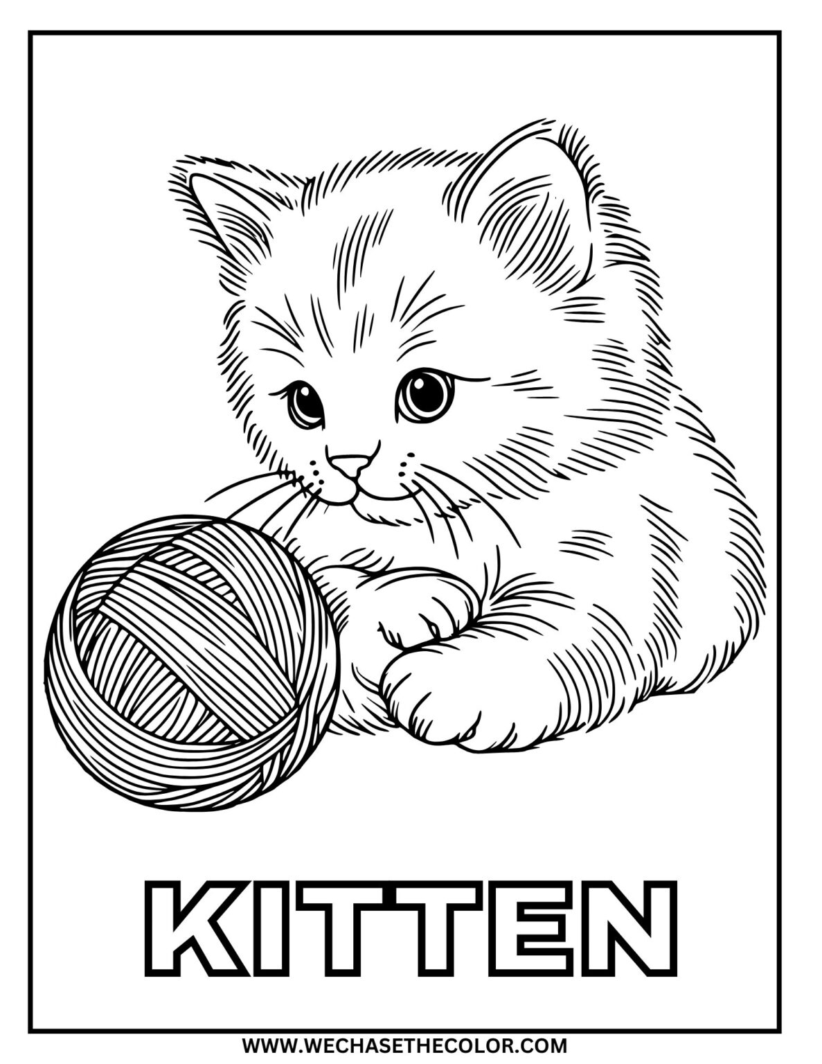 Adorable Coloring Sheets of Kittens